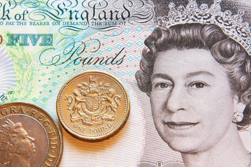 Libbra, moneta e banconota fotografia stock editoriale. Immagine di ...