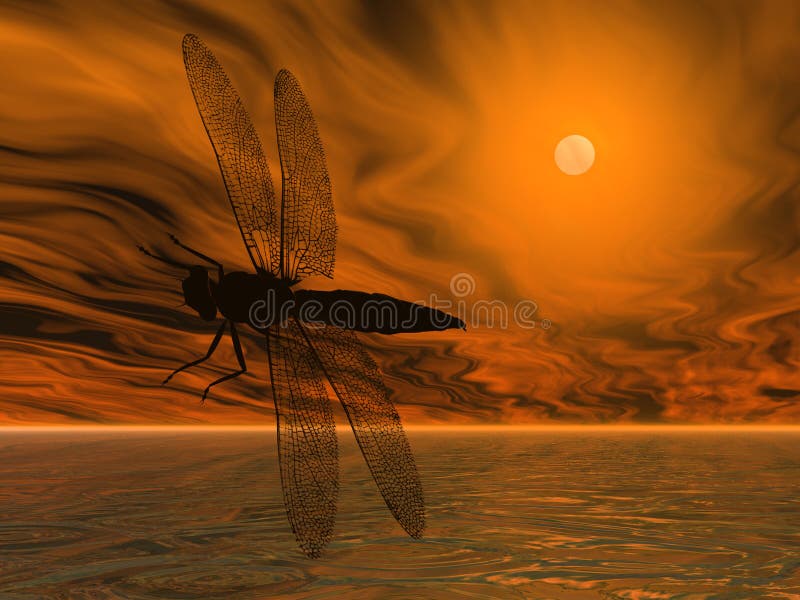 Stilisiert Libelle stock abbildung. Illustration von magie - 11110503