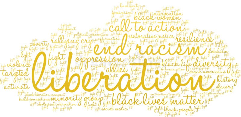 Liberation Word Cloud editorial image. Illustration of contributions ...