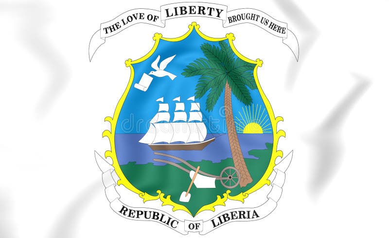 Liberia Coat of Arms. stock illustration. Illustration of liberia ...