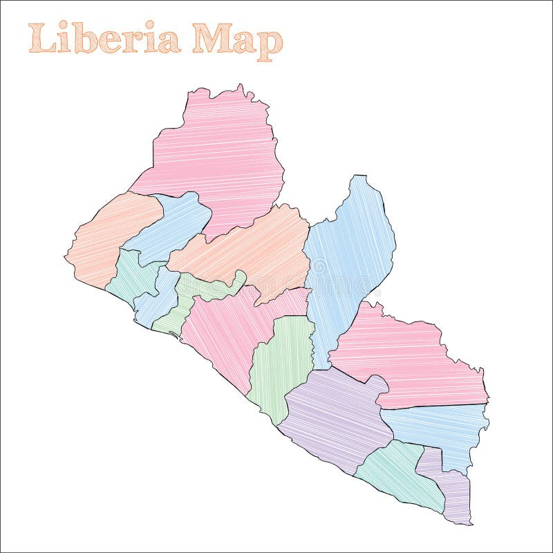 Sketch map of Liberia. stock vector. Illustration of hand - 183781434 Sketch map of Liberia. stock vector. Illustration of hand - 183781434