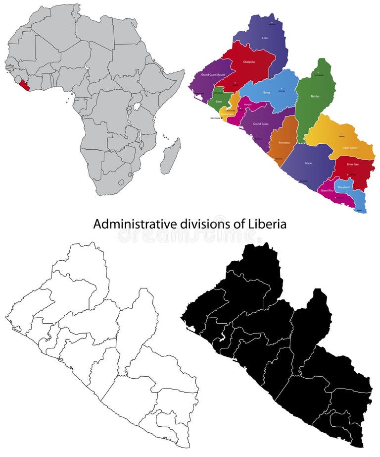 Liberian Map Stock Illustrations – 1,504 Liberian Map Stock ...