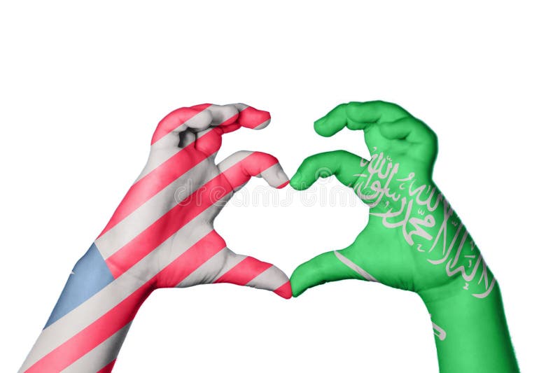 Liberia Saudi Arabia Heart, Hand Gesture Making Heart Stock Image ...