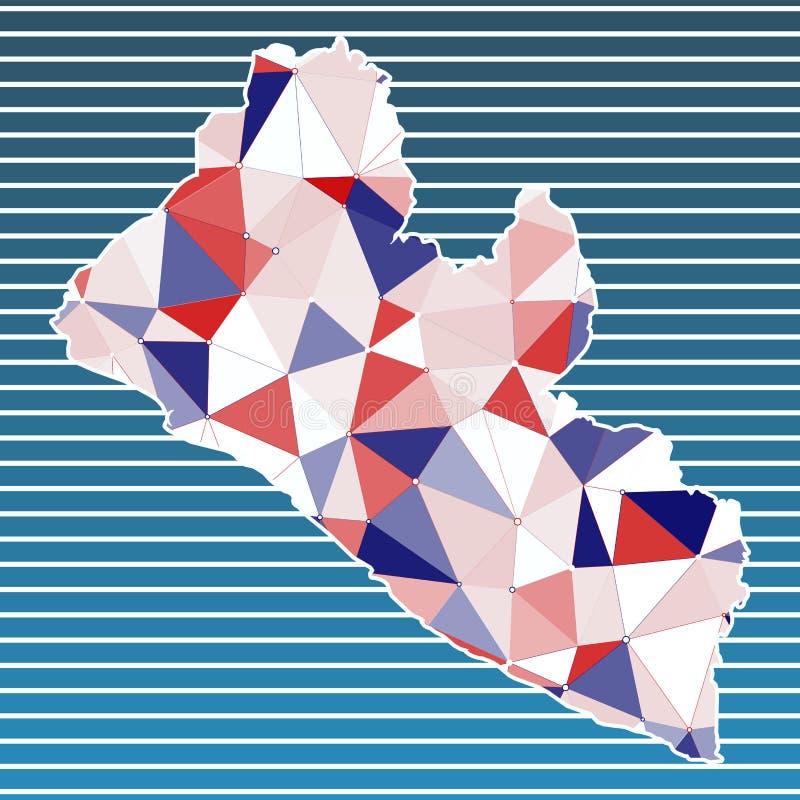 Liberia Vector Map with Title Stock Vector - Illustration of country ...