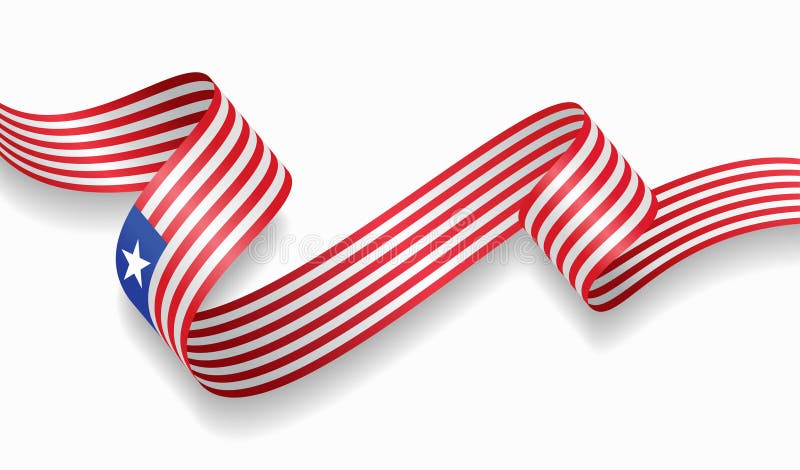 Liberian Flag Wavy Abstract Background. Vector Illustration. Stock ...