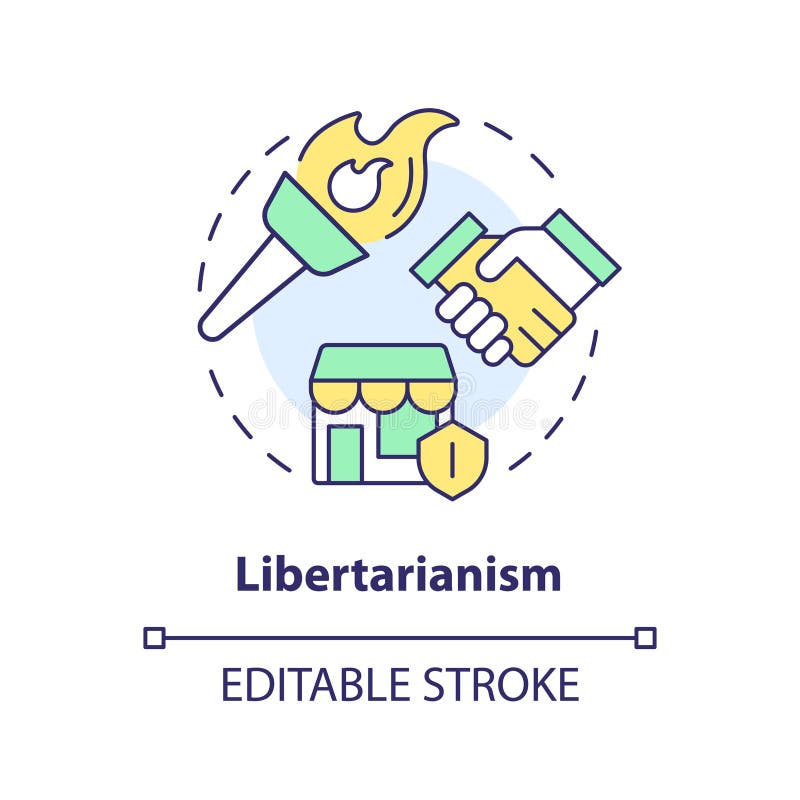 Libertarianism Ideology Multi Color Concept Icon Stock Illustration ... Libertarianism Ideology Multi Color Concept Icon Stock Illustration ...