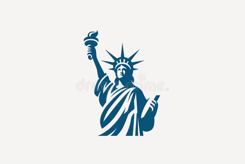 Liberty Statue Logo Abstract Illustration Silhouette Independence ...