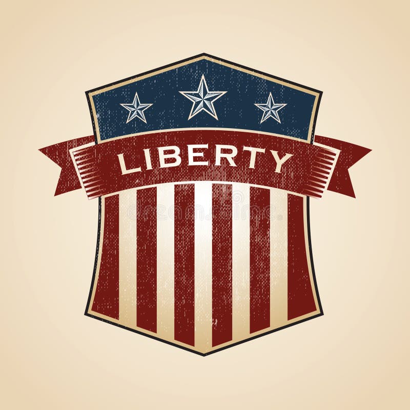 Liberty Badge. Vector Illustration Decorative Design Stock Vector ...