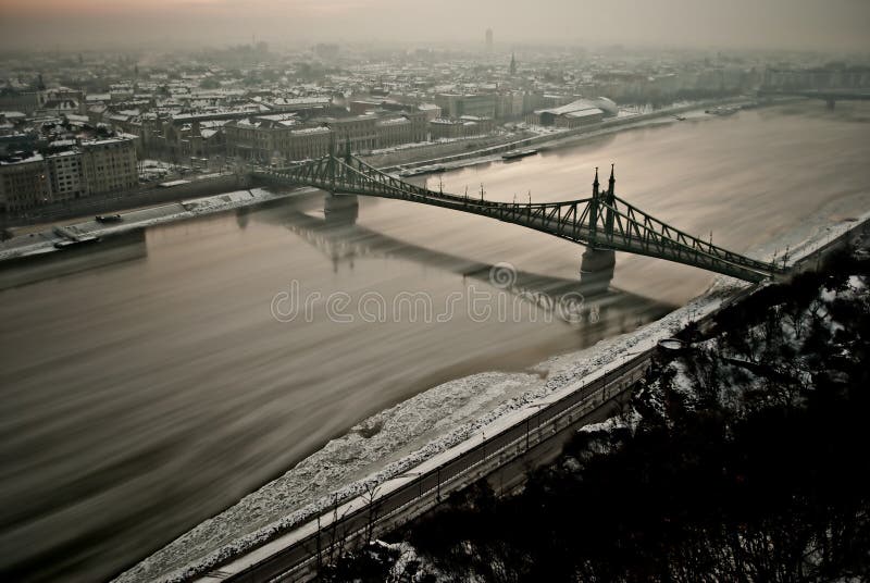 Liberty Bridge stock image. Image of freeze, liberty - 24342531