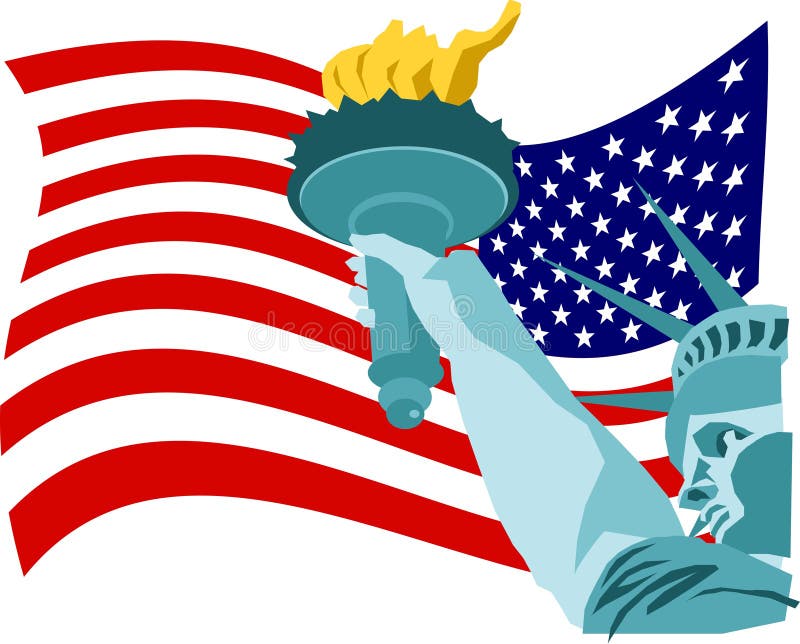 Liberty Flag stock vector. Illustration of fourth, liberty - 41670