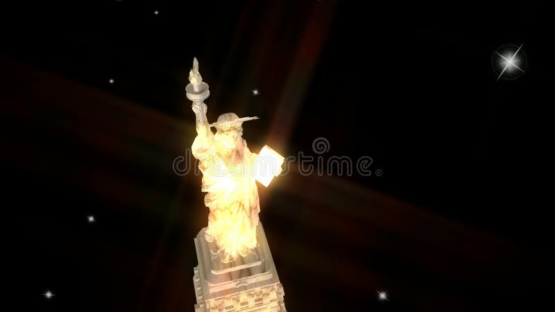 Liberty Statue Animation stock video. Video of effect - 38293660