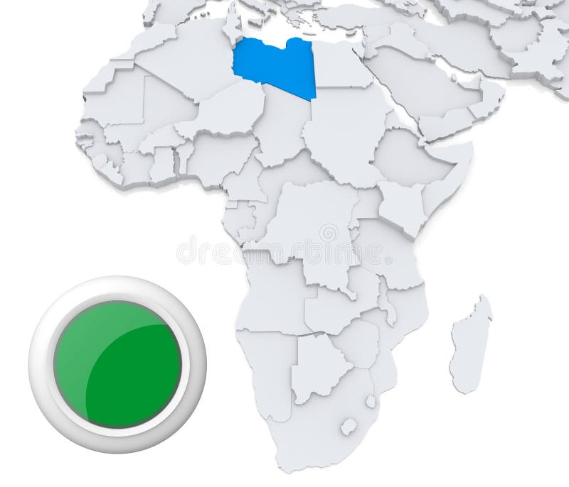 Libia en el mapa de África stock de ilustración. Ilustración de forma ...