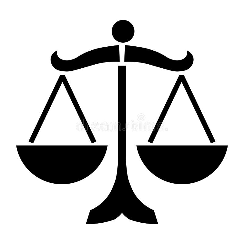 Libra - Black Icon on White Background Vector Illustration. Scale ...