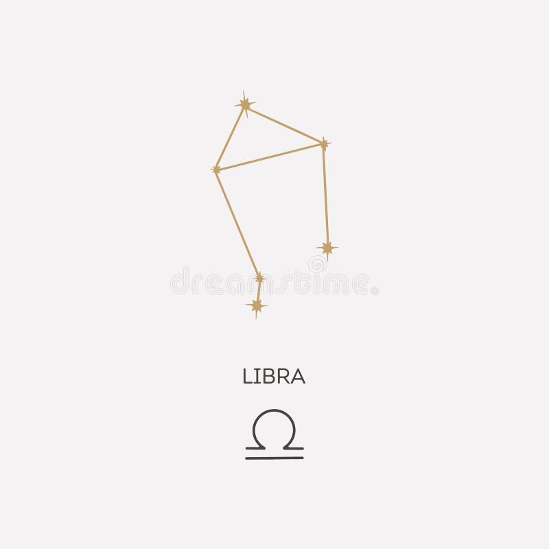 Libra Constellation Vector Illustration Stock Vector - Illustration of ...