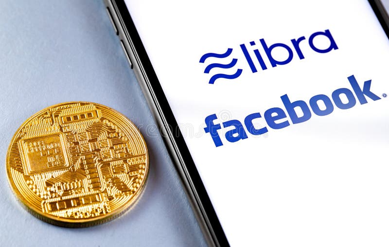 Smartphone with Libra Facebook Logo Editorial Stock Photo - Image of ...