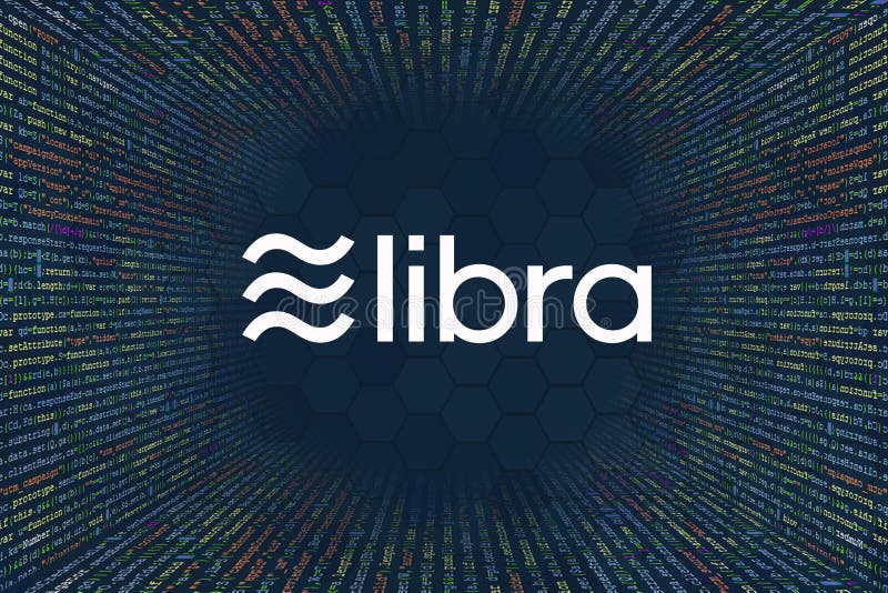 Libra Cryptocurrency Symbol A Tunnel From A Computer Program Code Programmer Strings Of Code