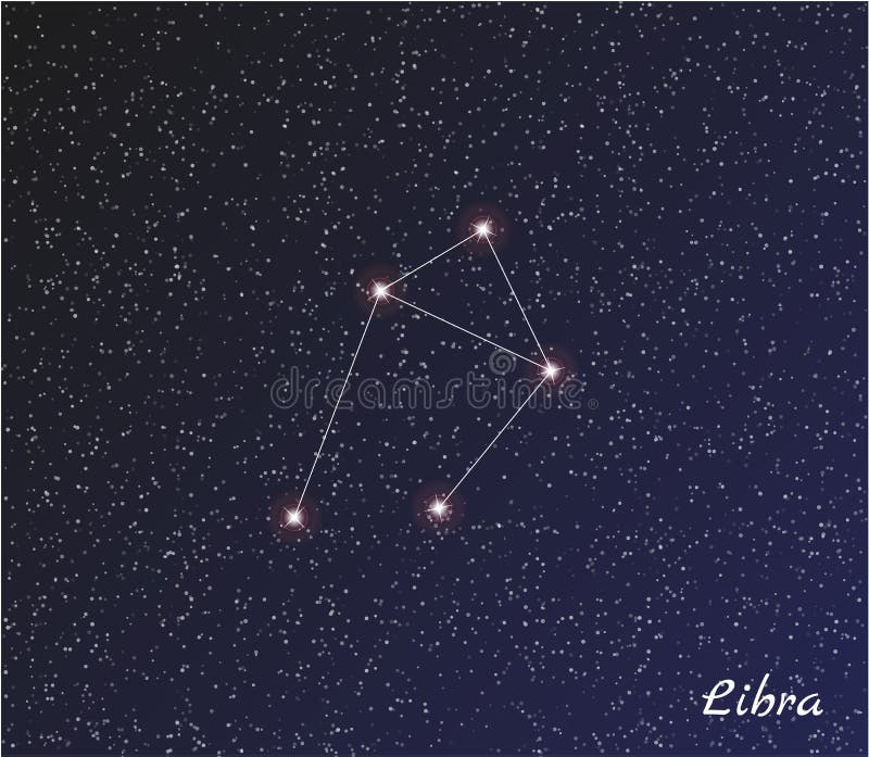Libra da constelação ilustração do vetor. Ilustração de brilhante ...