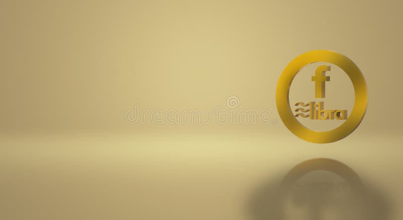 Libra Facebook 3d Rendering Cryptocurrency Content Editorial ...