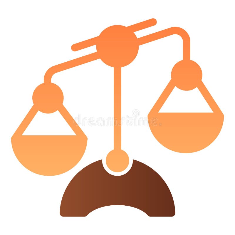 Libra Flat Icon. Scales Color Icons in Trendy Flat Style. Equal ...