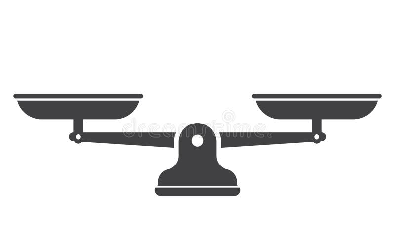 Scale Vector Icon of Weight or Justice Scales Stock Vector ...