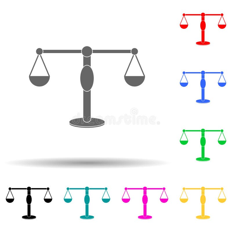 Libra Multi Color Style Icon. Simple Glyph, Flat Vector of Measuring ...