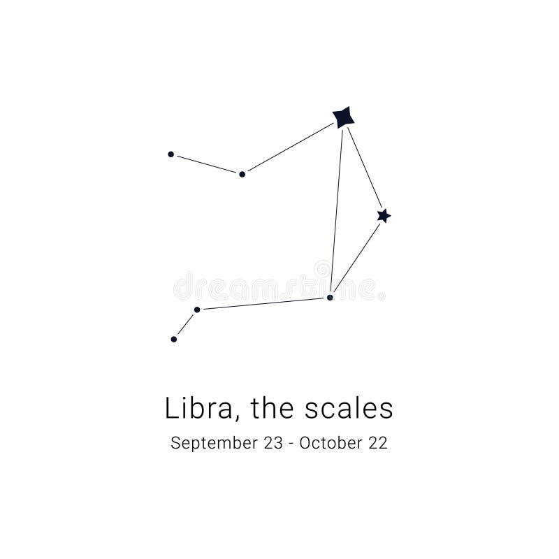 Libra, the Scales Zodiac Sign Stock Vector - Illustration of cosmic ...