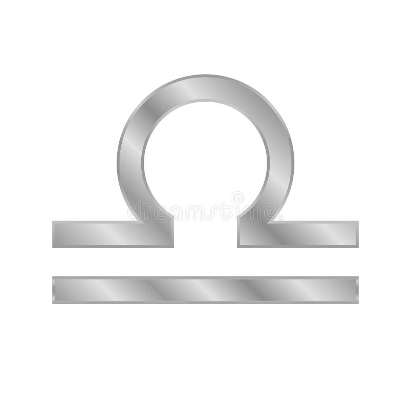 Libra symbol on white stock illustration. Illustration of shape - 203257073
