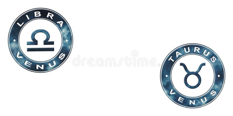 Libra and Taurus Compatibility Stock Illustration - Illustration of ...