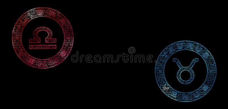 Taurus and Taurus Compatibility Stock Illustration - Illustration of ...