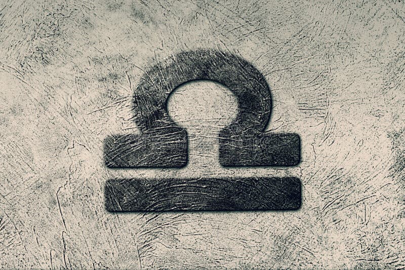 Libra Zodiac Black Grunge Sign Stock Illustration - Illustration of ...