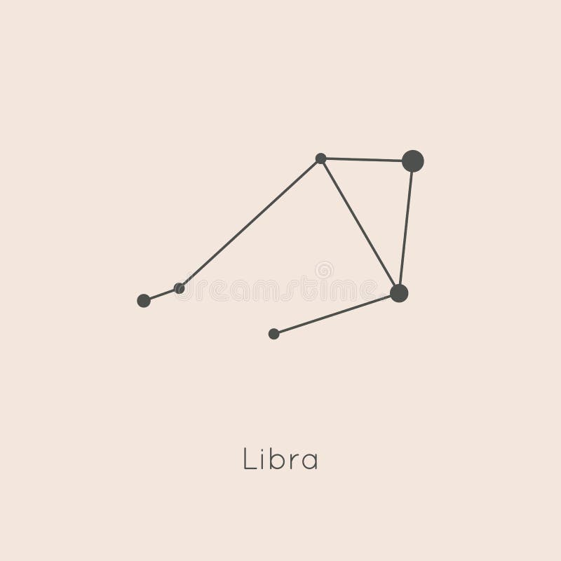 Libra Zodiac Sign Icon in a Minimal Linear Style. Vector Horoscope ...