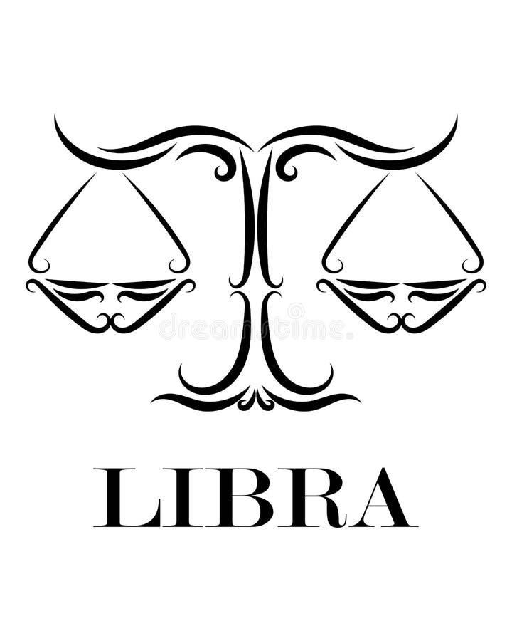 Libra Zodiac Line Art Vector Eps 10 Stock Vector - Illustration of ...