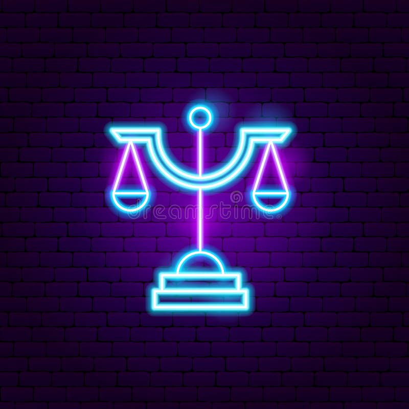 Libra Zodiac Neon stock vector. Illustration of night - 255051111