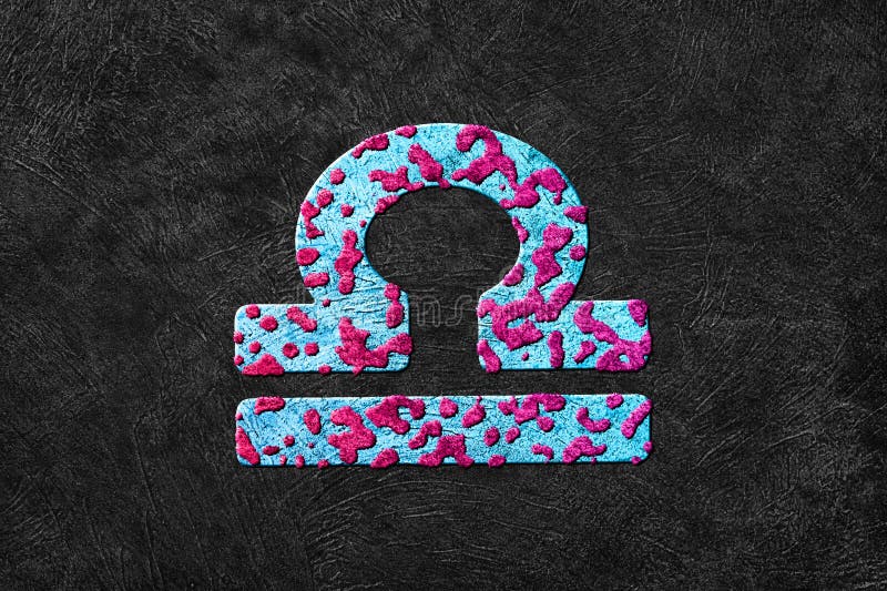 Libra Zodiac Sign, Astrological Background Stock Illustration ...