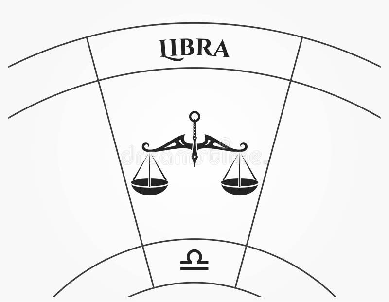 Libra Zodiac Sign. Astrological and Horoscope Symbol Stock Vector ...