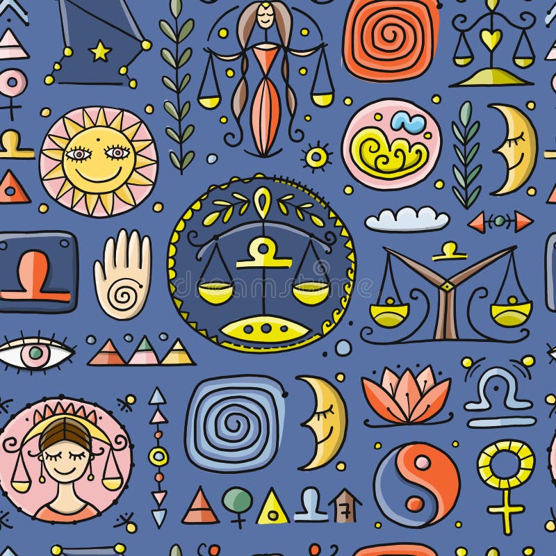 Libra Zodiac Sign. Element of Air Stock Vector - Illustration of vector ...