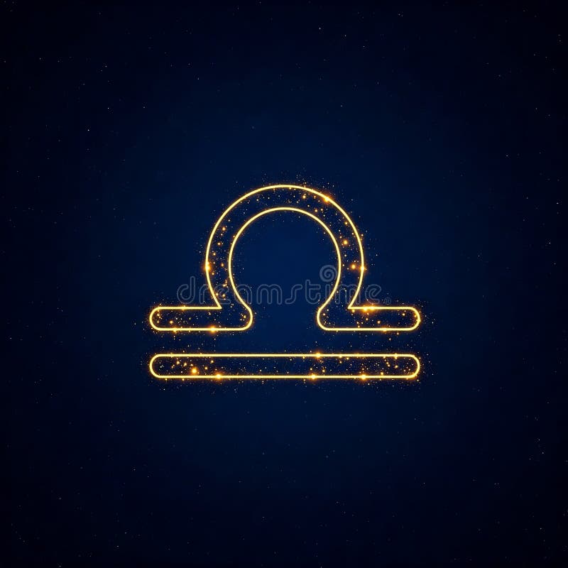 Libra Zodiac Sign Glowing Stars Stock Illustration - Illustration of ...