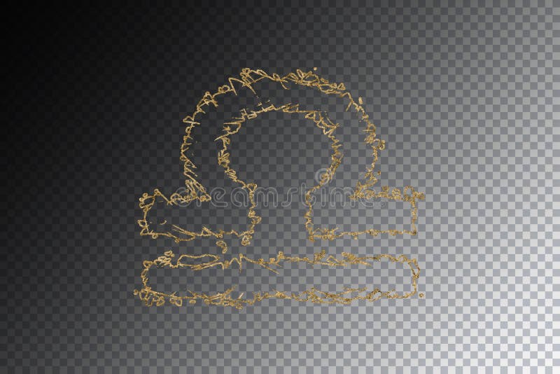 Libra Zodiac Sign, Gold Symbol, Clipping Path Stock Image - Image of ...