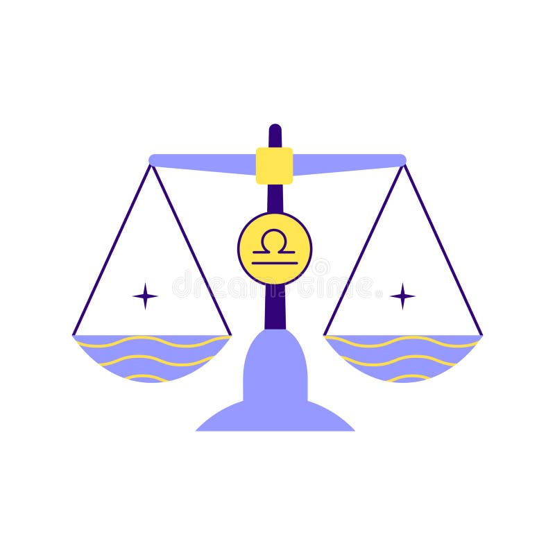 Libra Zodiac Sign in Minimalist Modern Style Stock Vector ...