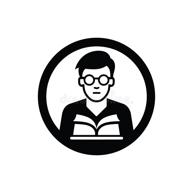 Librarian Assistance Icon stock vector. Illustration of resources ...