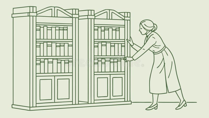 Librarian Assisting a Child in Finding a Book in the Library, Vector Design Generative AI Stock ...