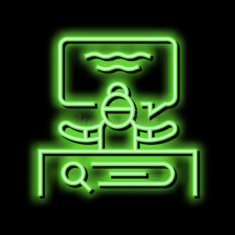 Librarian Help for Finding Materials in Children Library Neon Glow Icon ...