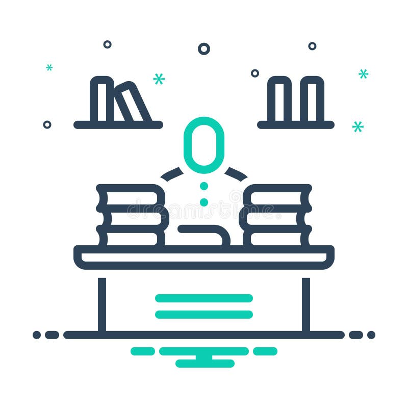 Mix Icon for Librarian, Book and Education Stock Vector - Illustration ...