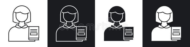 Librarian icon stock vector. Illustration of icon, website - 341277327