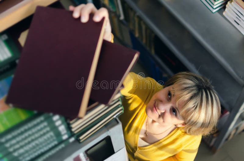 Librarian. stock photo. Image of archivist, happy, finding - 138183426