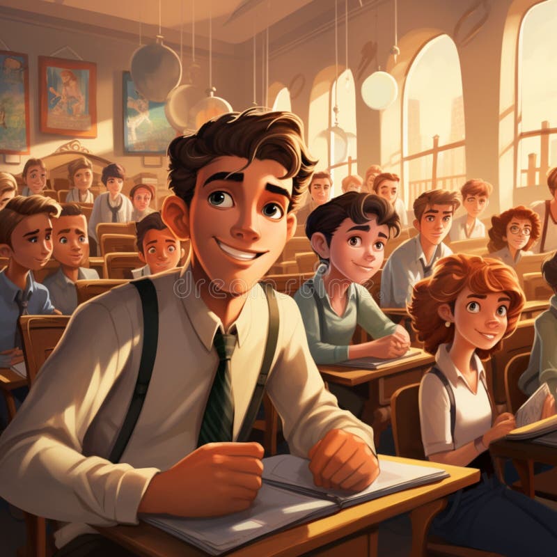 Libraries, Classrooms Cartoon Stock Illustration - Illustration of ...