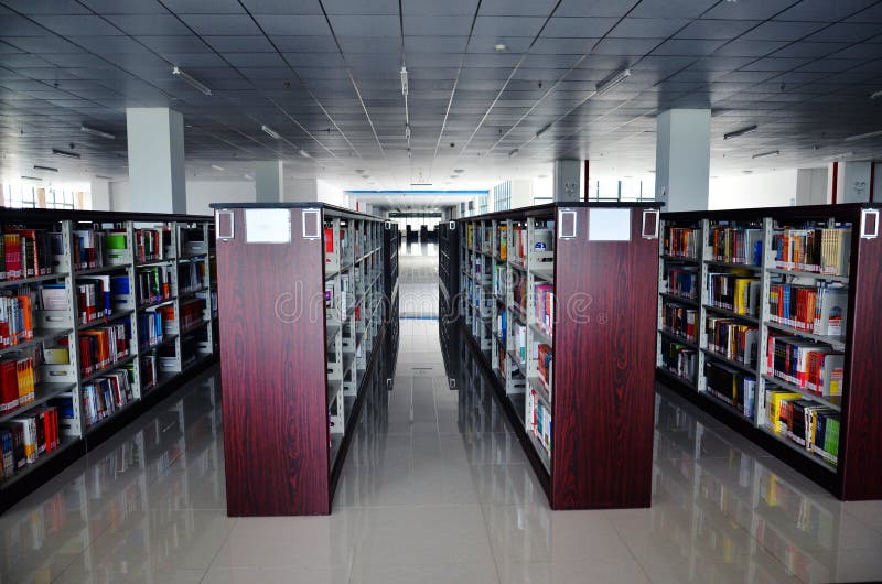 Library stock image. Image of library, interior, bookshelf - 20015835