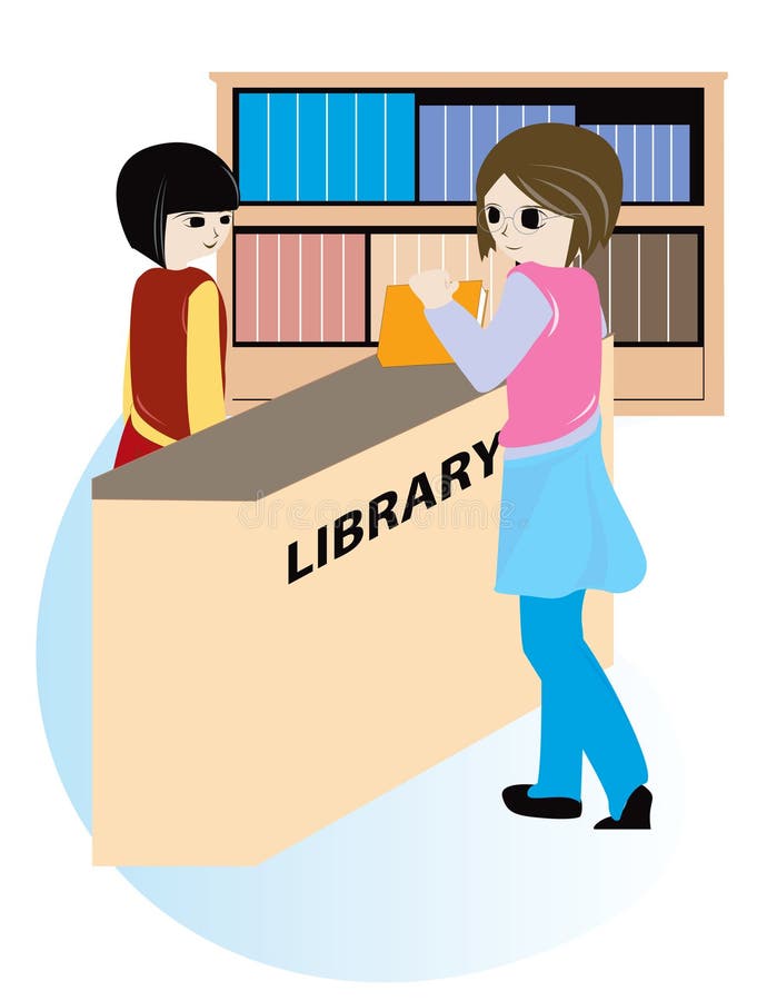 Education and Knowledge Professor Librarian in the Library Books Stock Vector - Illustration of ...