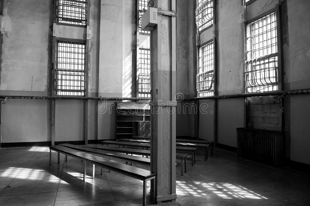 The library at Alcatraz stock image. Image of fence, punished - 24848767