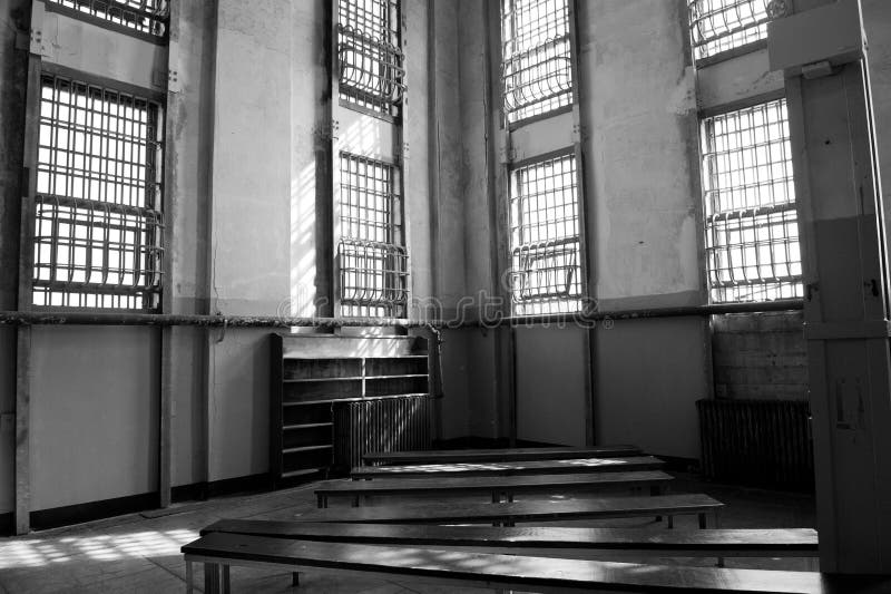 The library at Alcatraz stock photo. Image of cellhouse - 24848778